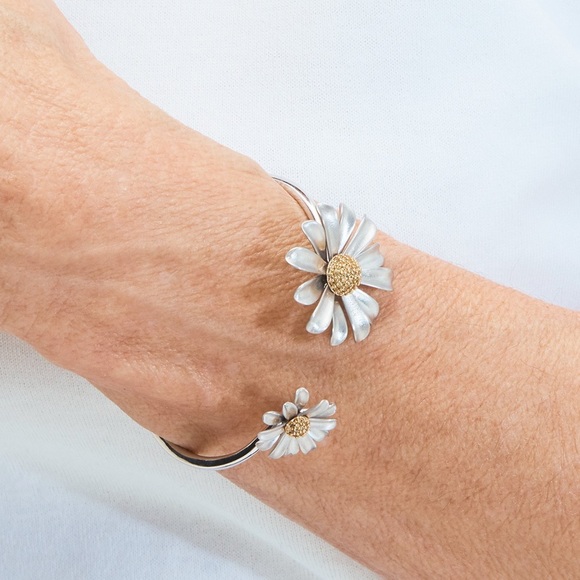 kate spade | Jewelry | Kate Spade Silver Daisy Cuff Bracelet | Poshmark